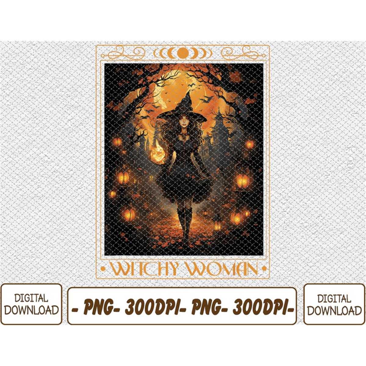 Witchy Woman Halloween Witchcraft Witch Wicca Gothic Png, Di | Inspire ...