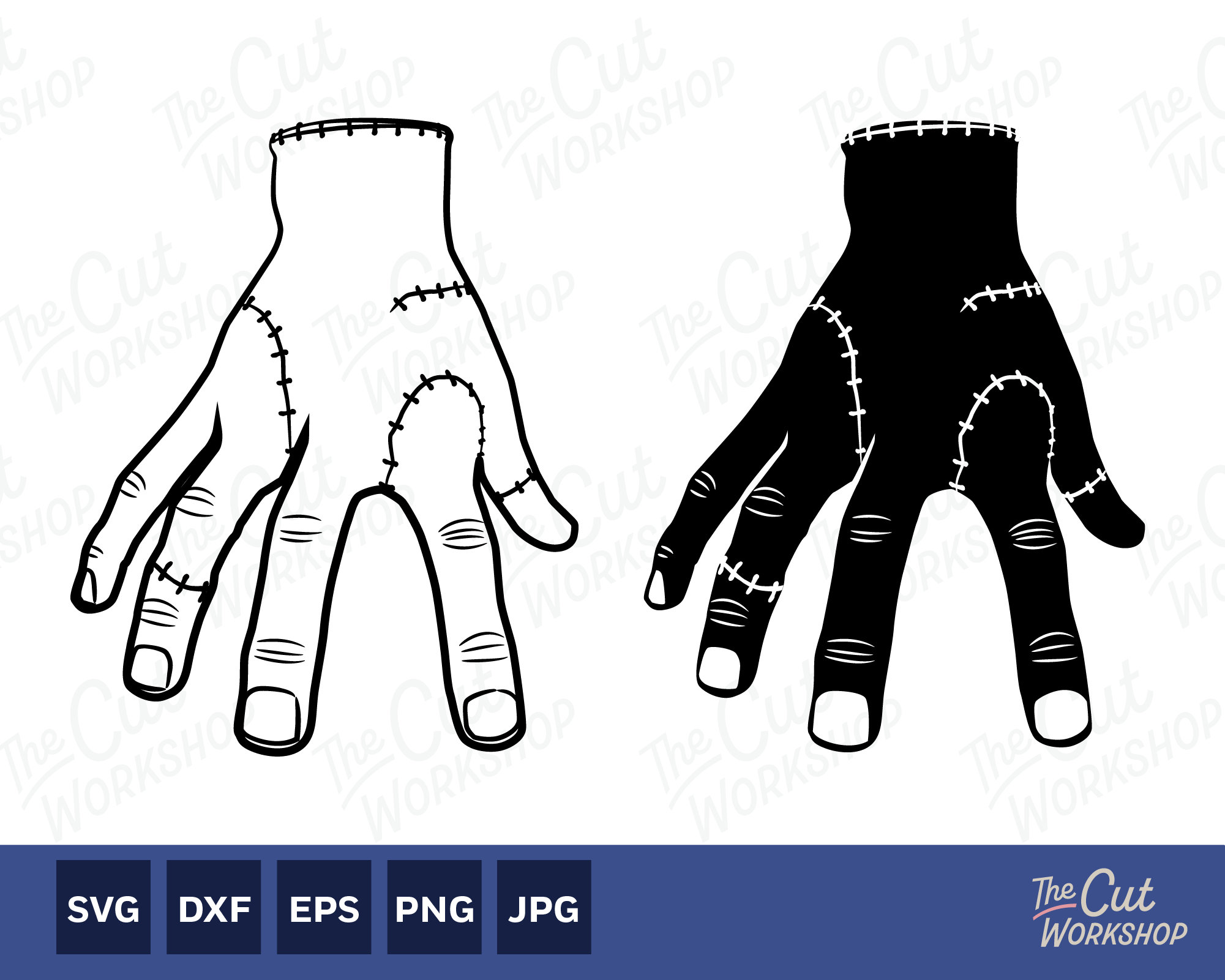 Thing Hand Wednesday Addams Layered SVG Clipart Images Digi | Inspire ...