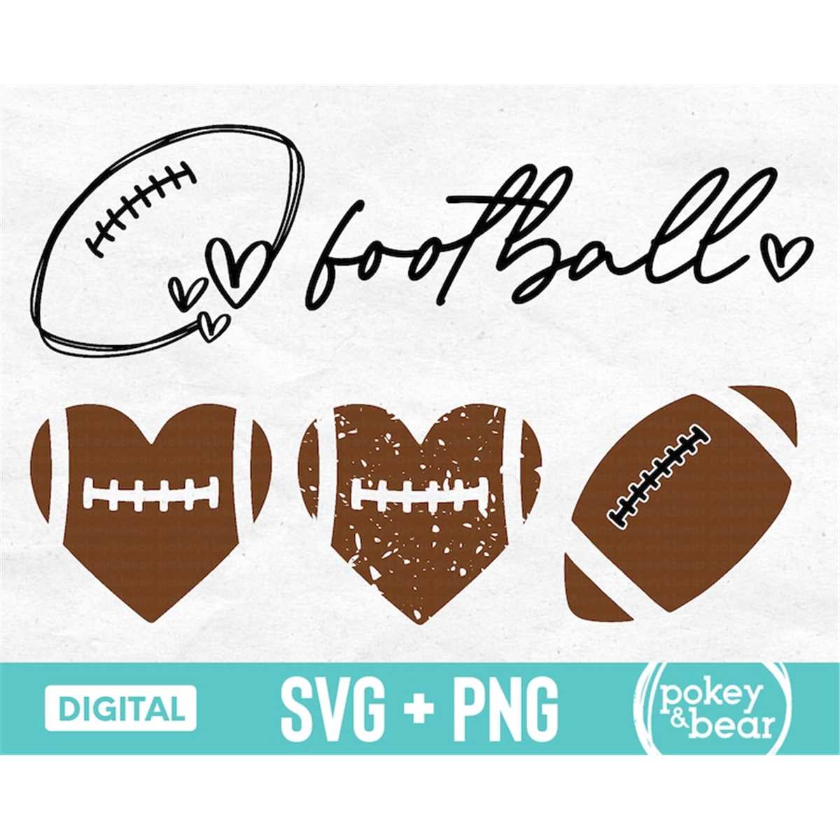 Football Svg Bundle, Football Heart Svg, Football Love Svg, - Inspire ...