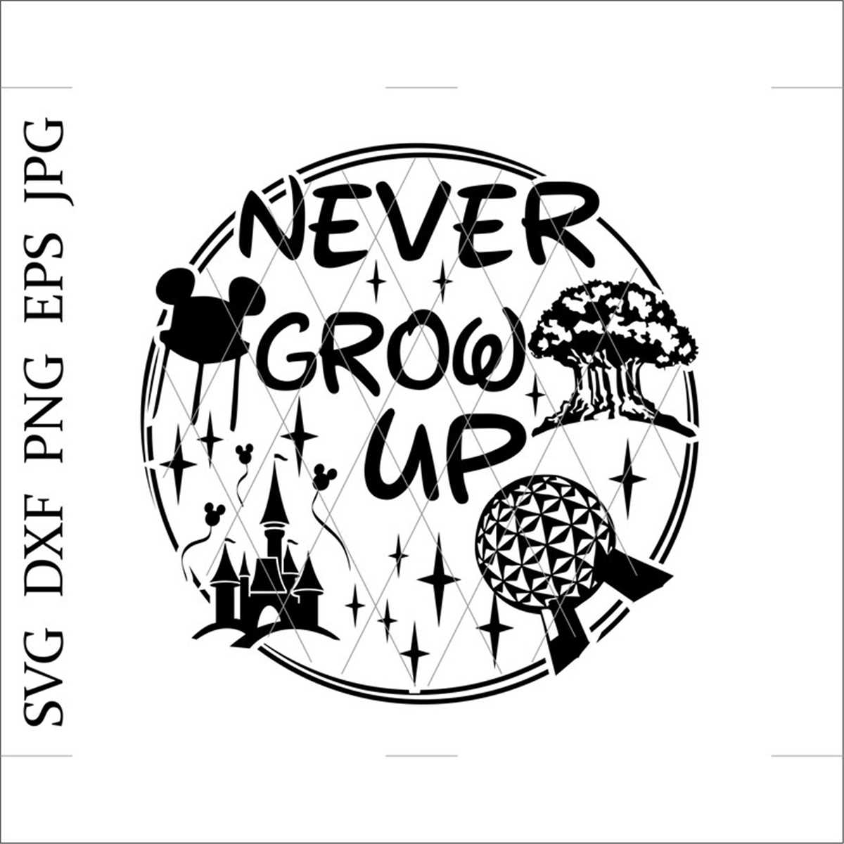Never grow up SVG,never grow up dxf,trip shirt design SVG cu | Inspire ...