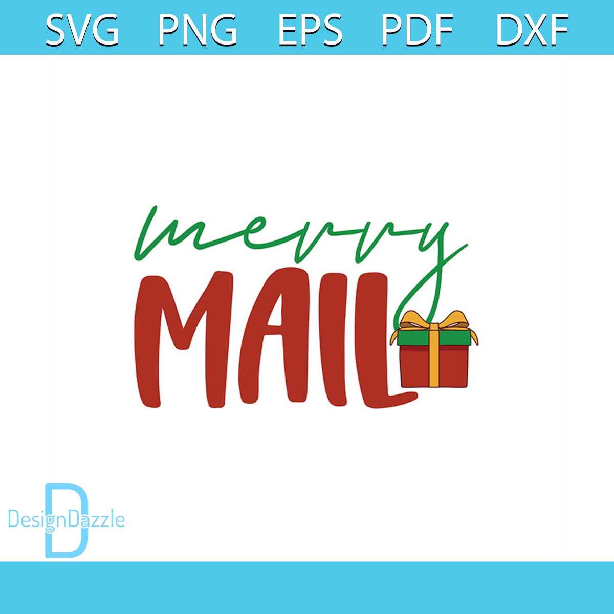 Merry Mail Png, Christmas Png, Christmas Gift Png, Merry Chr | Inspire ...