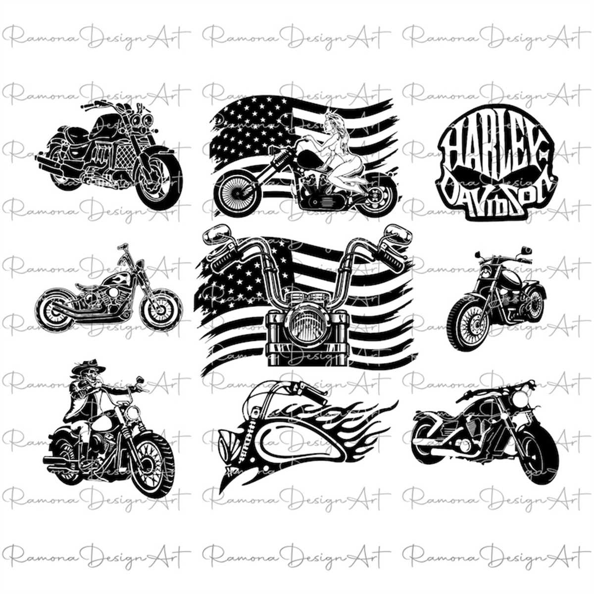 Motorcycle SVG Bundle, Motor Bike Svg, Motorcycle Clipart, M | Inspire ...