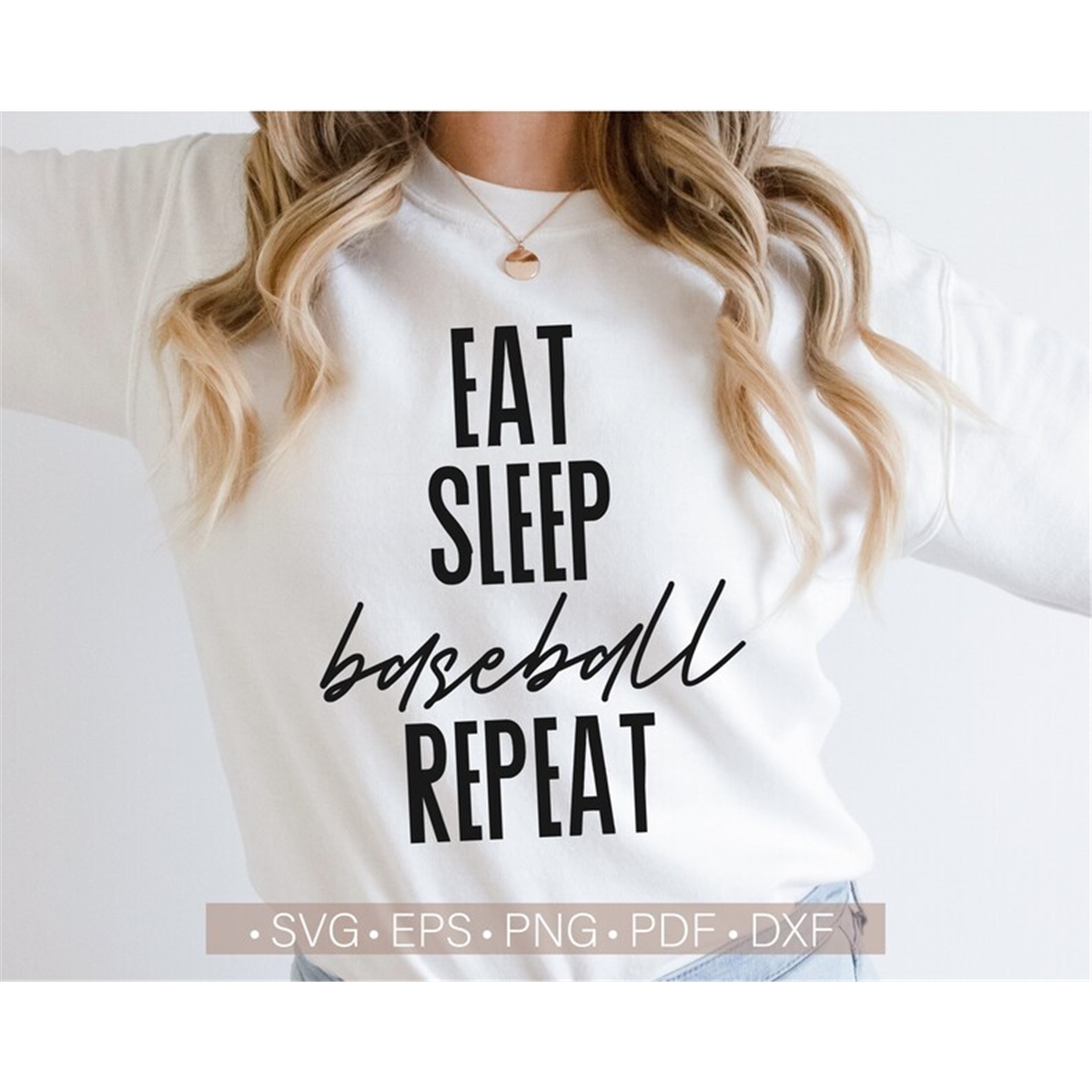 Eat Sleep Baseball Repeat Svg, Baseball Cut File, Baseball S | Inspire ...