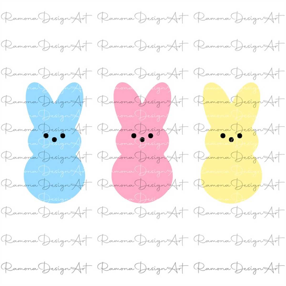 Easter Bunny Peeps SVG Digital Download - png - dxf - eps - | Inspire ...