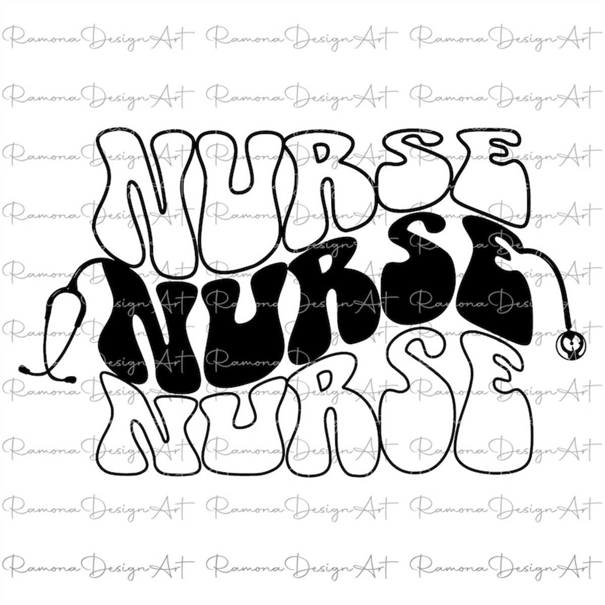 Groovy Nurse Svg, Stethoscope SVG, Nurse Cut File for Cricut | Inspire ...