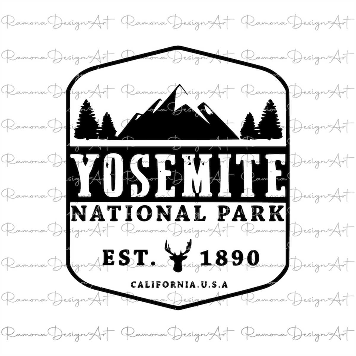 Yosemite National Park Est. 1890 SVG, Yosemite National Park | Inspire ...