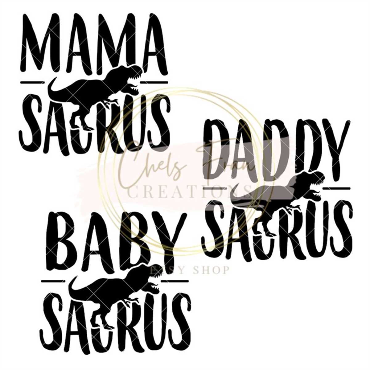 Dinosaur Family Svg Bundle, Mama Saurus, Papa Saurus, Baby S | Inspire ...