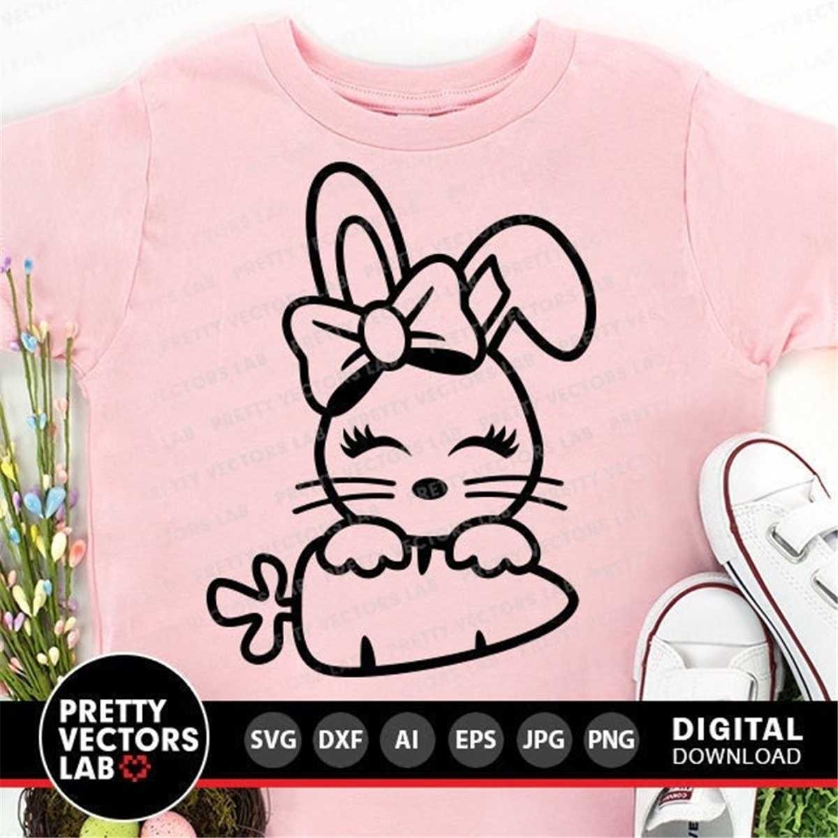 Bunny Svg, Easter Cut Files, Girls Svg Dxf Eps Png, Bunny Wi | Inspire ...