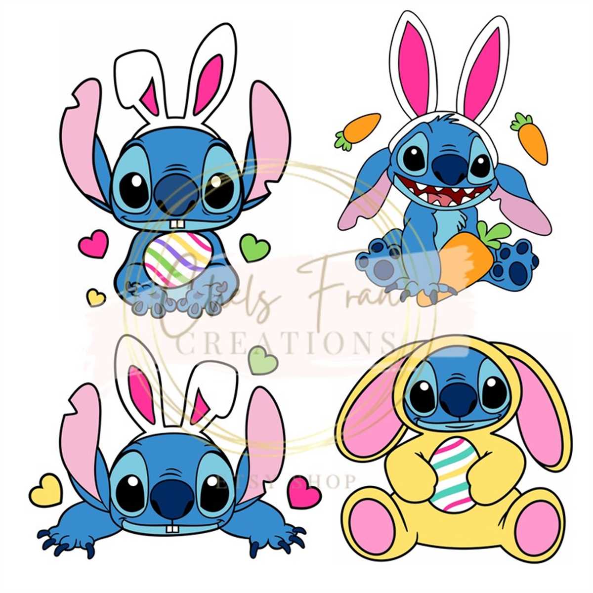 Easter Stitch DXF, SVG, PNG Files Lilo & Stitch - Stitch Eas | Inspire ...