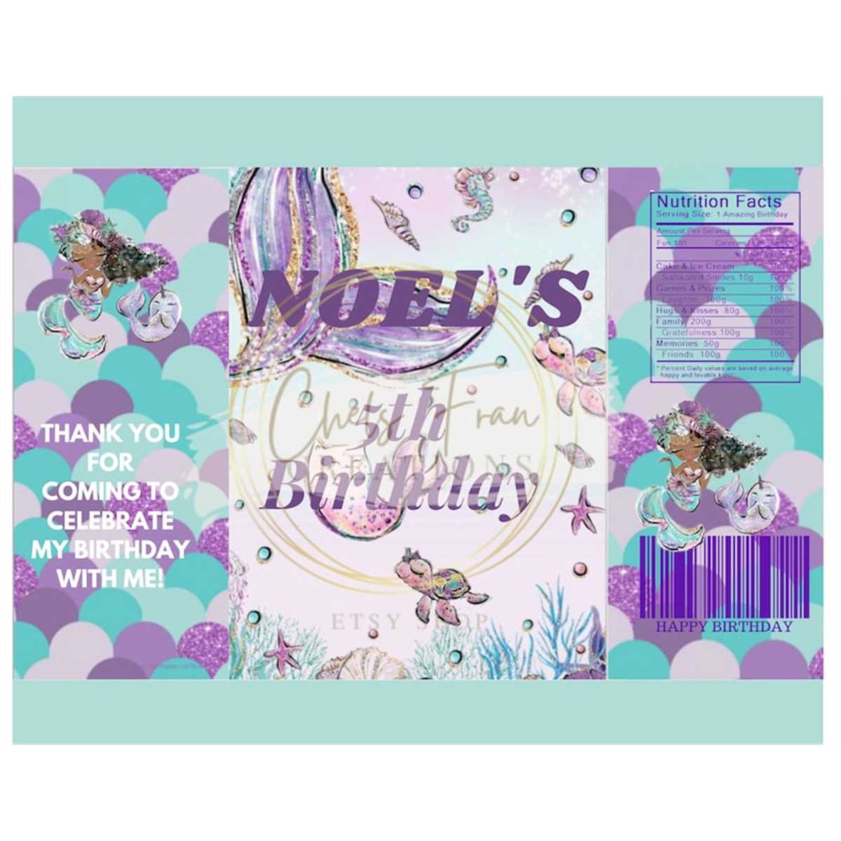 Mermaid Gable Boxes, Personalized, Little Mermaid, Mermaid C | Inspire ...