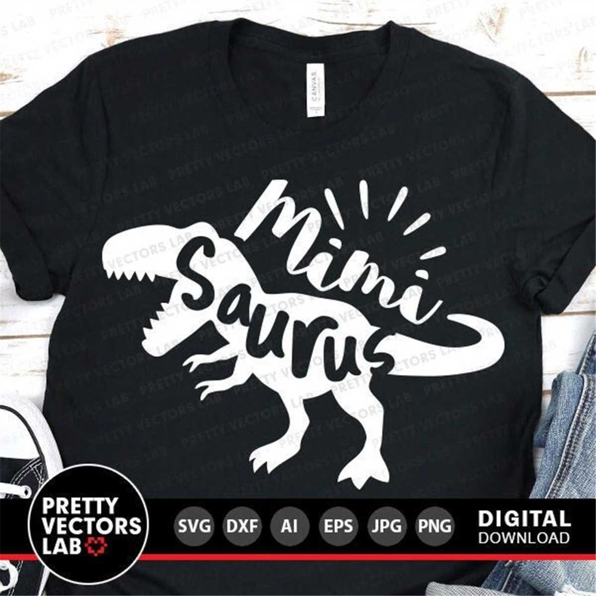 Mimi Saurus Svg, T-Rex Dinosaur Svg, Grandma Svg, Dxf, Eps, | Inspire ...