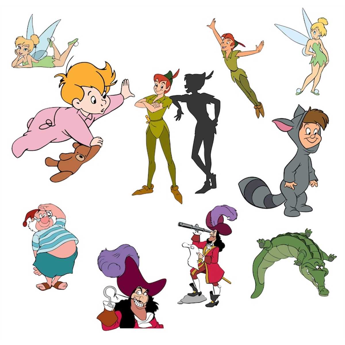 Peter Pan Svg, Tinkerbell Svg, Tink Svg, Captian Hook Svg,Pe | Inspire ...