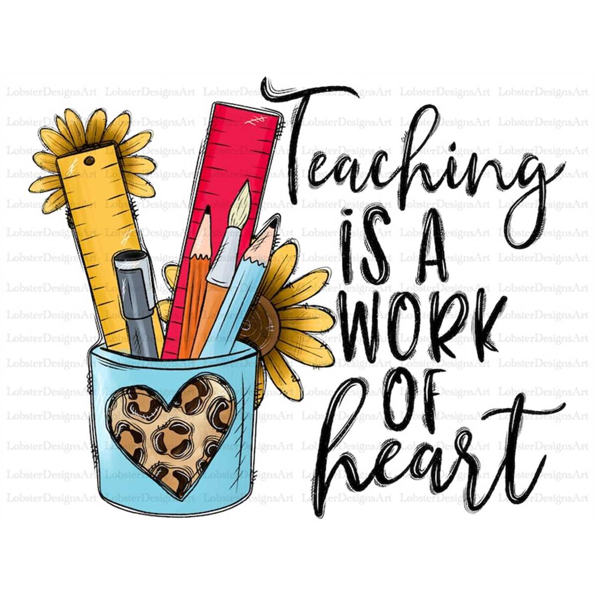 Teaching Is a Work Of Heart Png, Teacher PNG, Teacher Crayon | Inspire ...