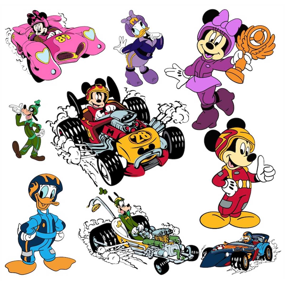 Mickey Roadster svg, Mickey racer svg, Mickey svg files for | Inspire ...
