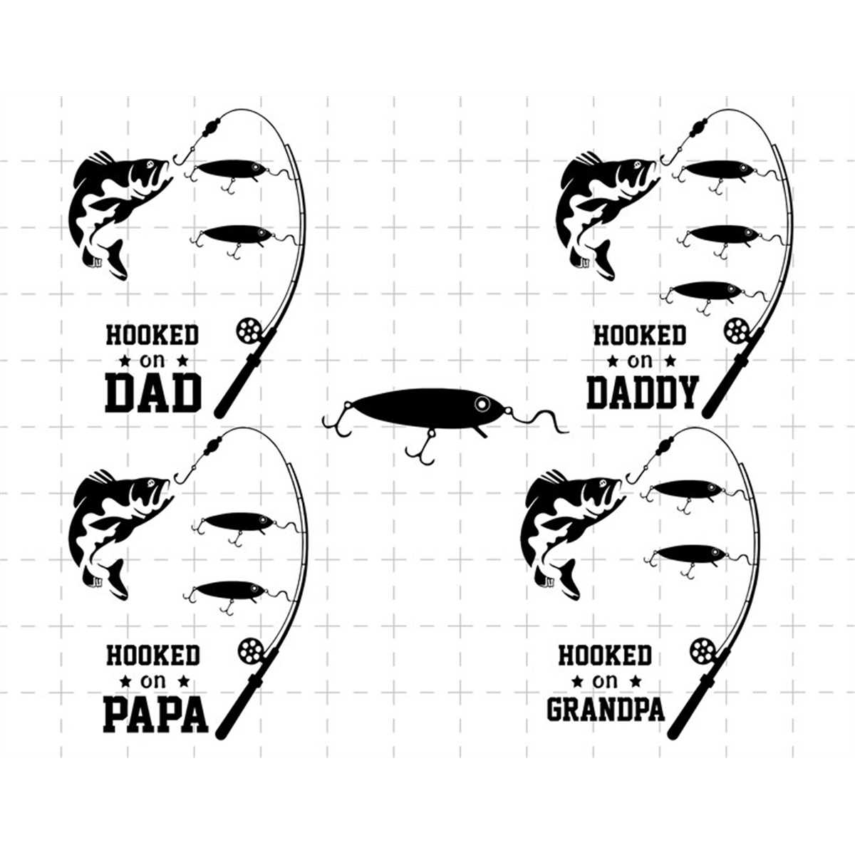 Personalized Hooked On Grandpa Svg, Gift For Dad, Fishing Lo | Inspire ...