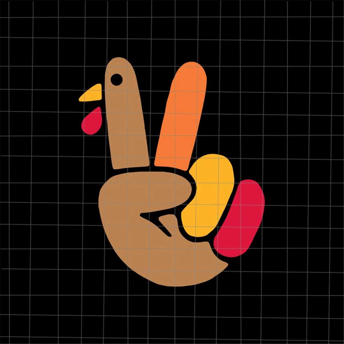 Peace Hand Turkey Svg, Peace Hand Thanksgiving Svg, Thanksgi | Inspire ...