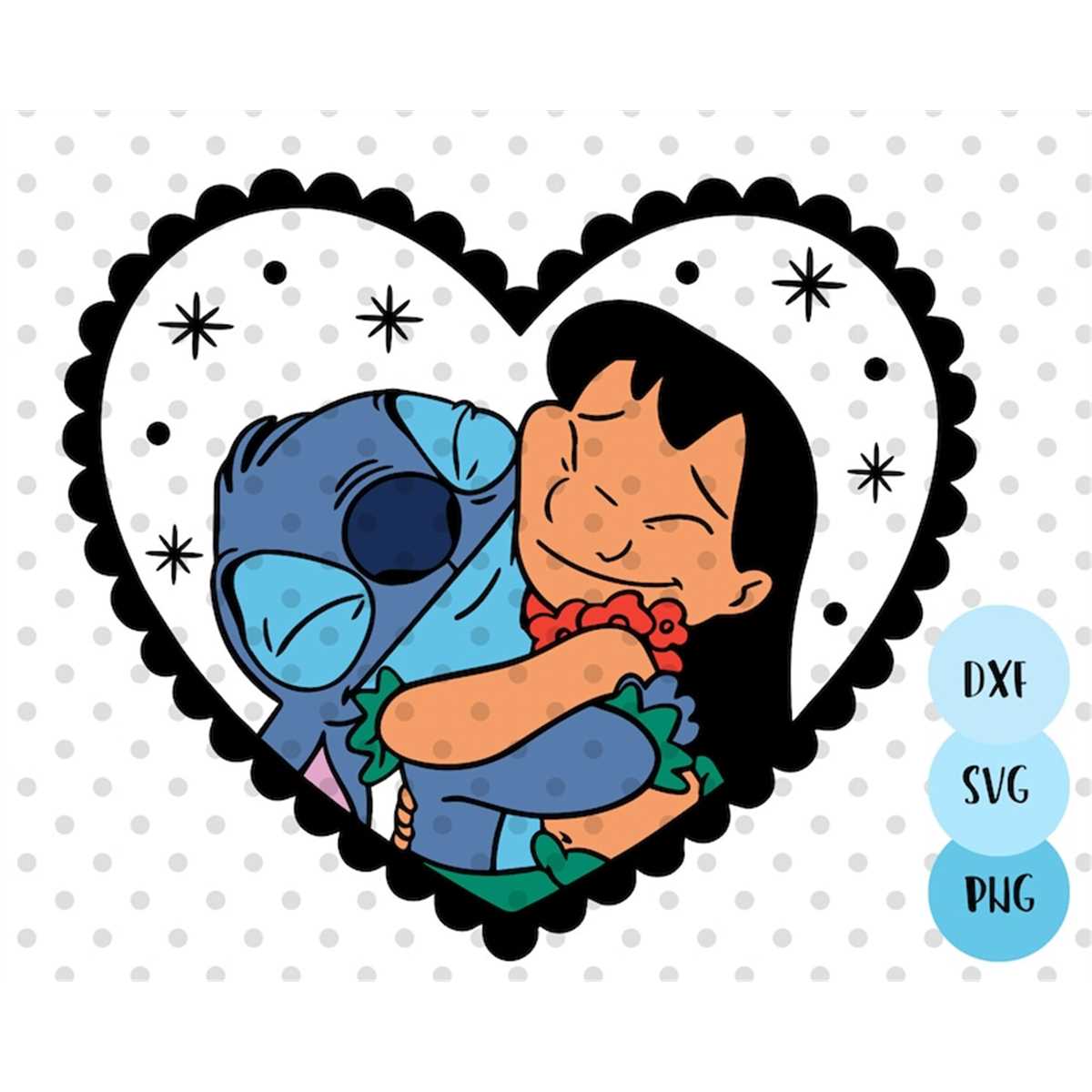 Stitch in Love Svg, Stitch friends svg, Stitch Couple Svg, p | Inspire ...