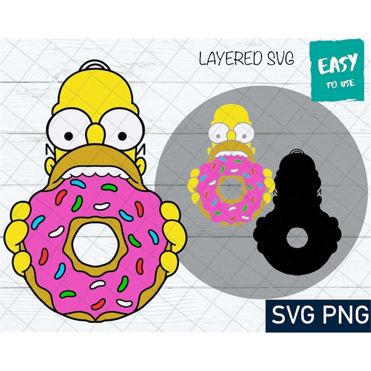 Homer Donut Svg | Inspire Uplift