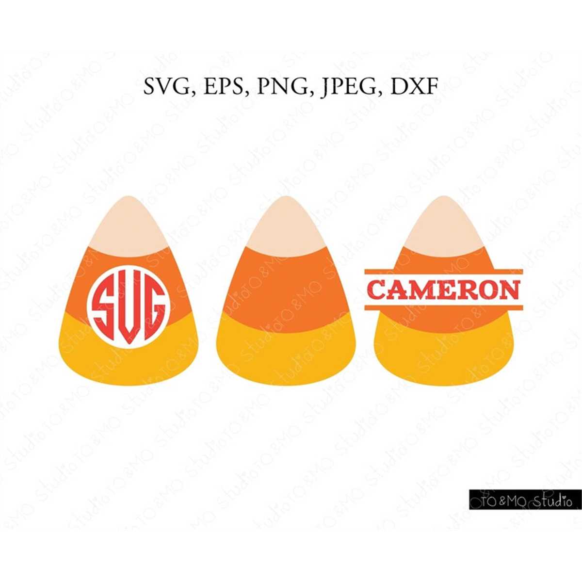 Candy Corn SVG, Halloween Svg, Monogram SVG, Monogram Clipar | Inspire Uplift