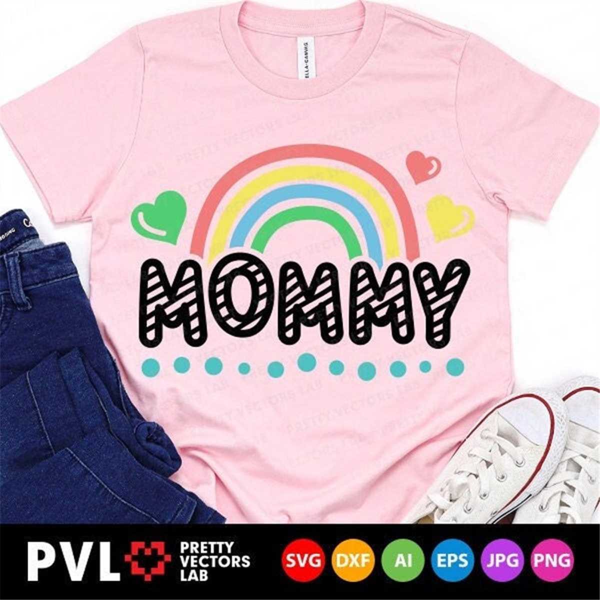 Mommy Svg, Rainbow Svg, Mama Rainbow Cut File, Mom Rainbow S - Inspire ...
