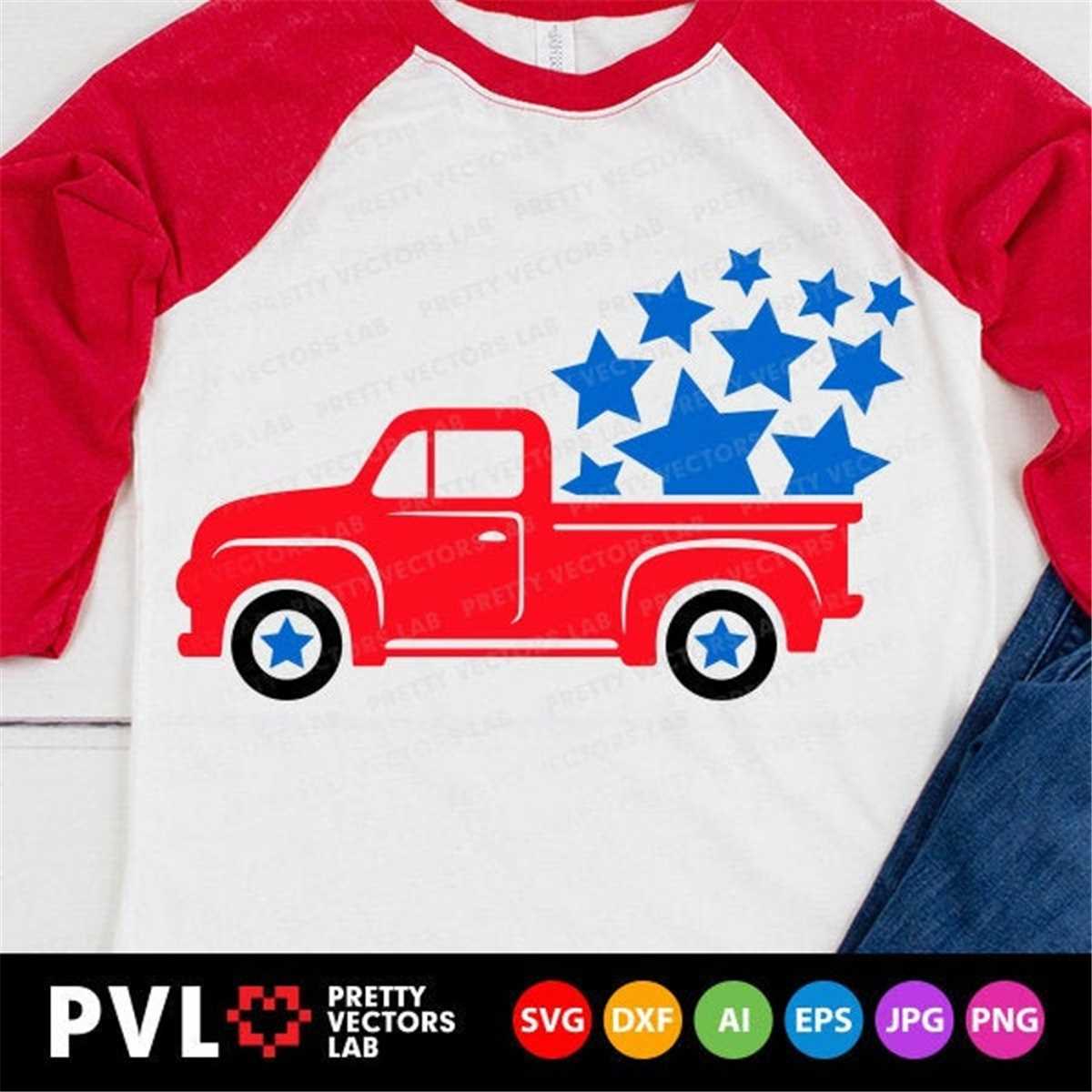 4th of July Svg, Patriotic Truck Svg Dxf Eps Png, USA Old Tr | Inspire ...
