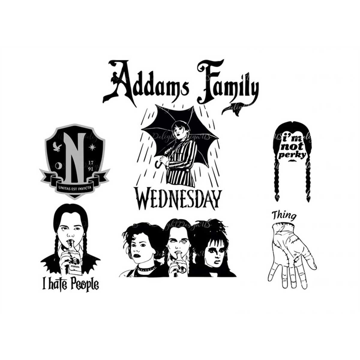 Wednesday Addams svg, Jenna Ortega, Addams Family svg ,png, - Inspire ...