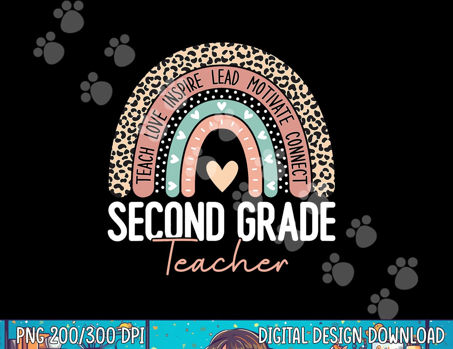 Second Grade Teacher Rainbow Team 2nd Grade Squad Women png - Inspire ...