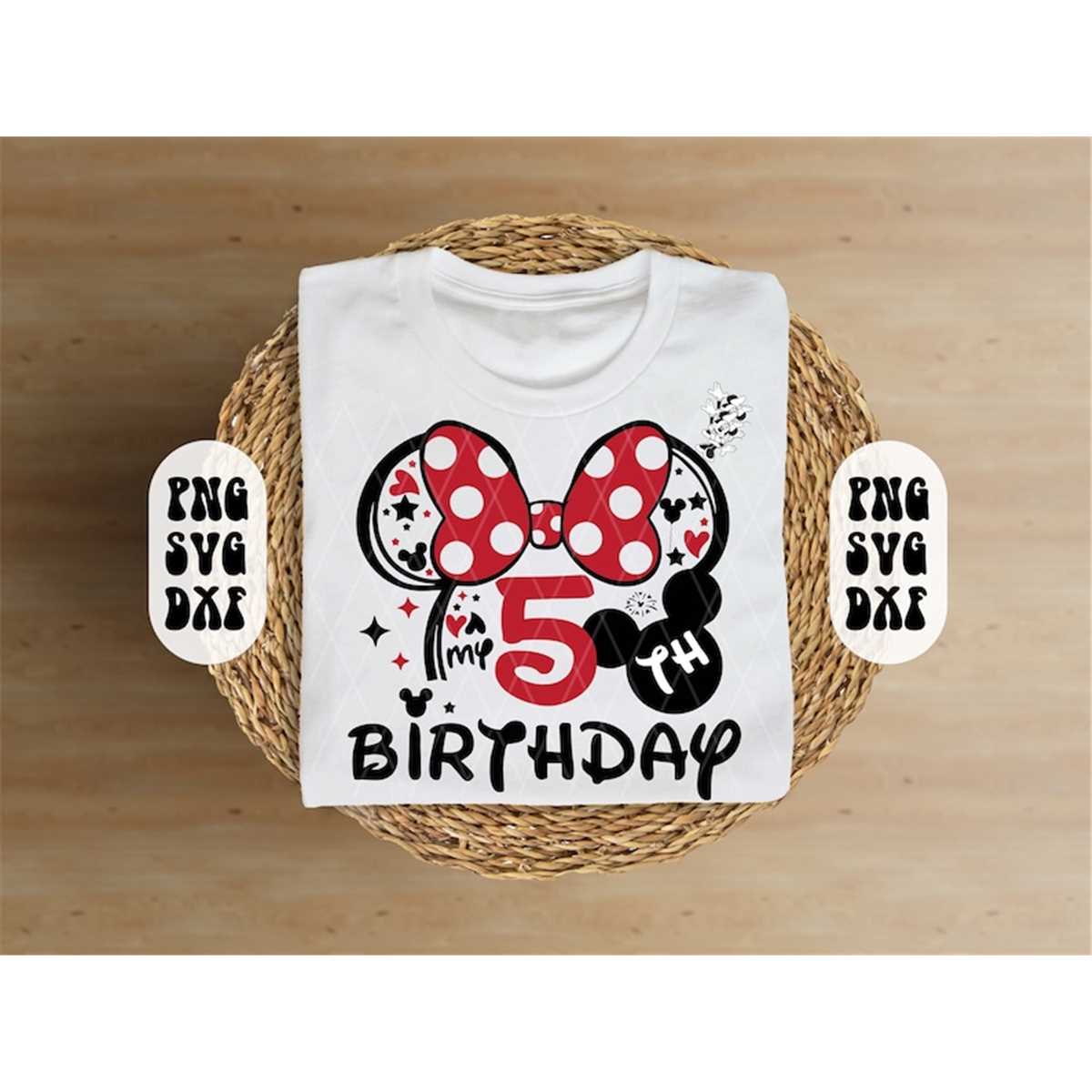 Mouse 5th Birthday Svg for cricut, First birthday print for | Inspire ...