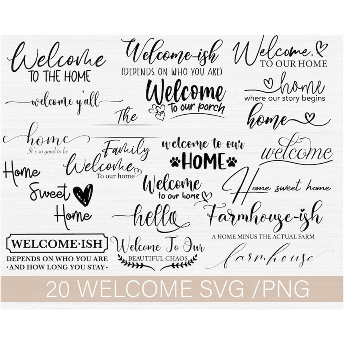 Welcome Svg Bundle, Farmhouse Svg Bundle, Welcome Svg For Si - Inspire ...