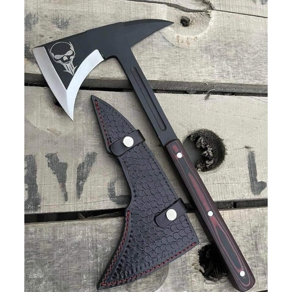 hunting axe, viking axe, with rose wood, engraved cutting ax | Inspire ...