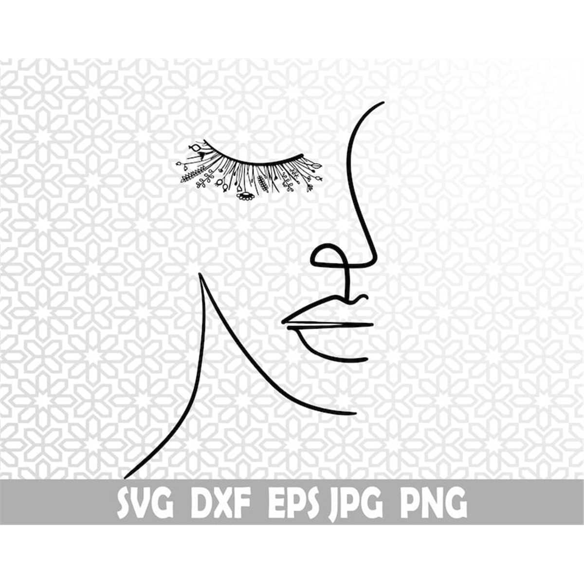face contour Svg , Dxf , Jpg , Png , Eps Cut File Download d | Inspire ...