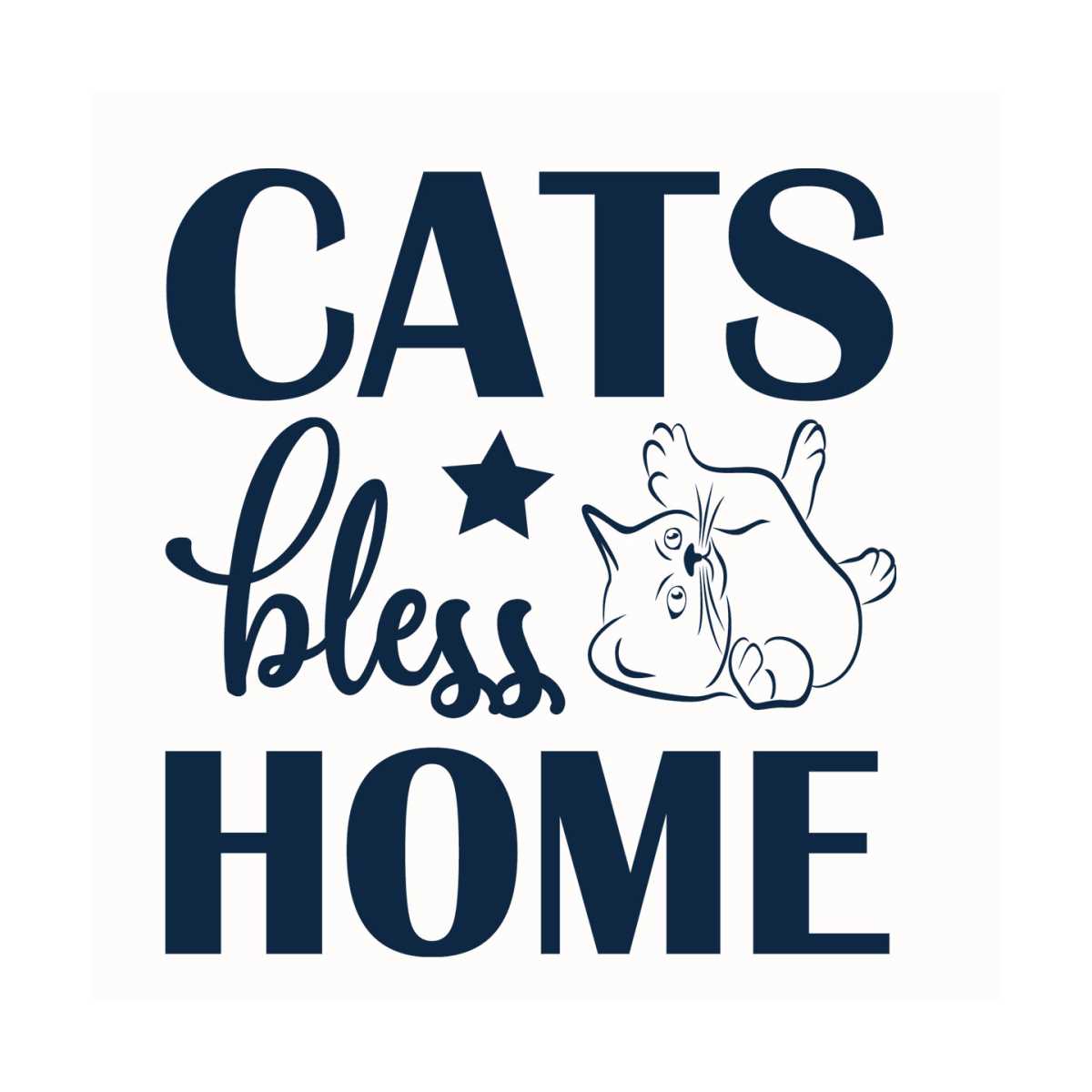 Cat bless home svg, Pet Svg, Cat Svg, Cat lover Svg, Cute Ca | Inspire ...