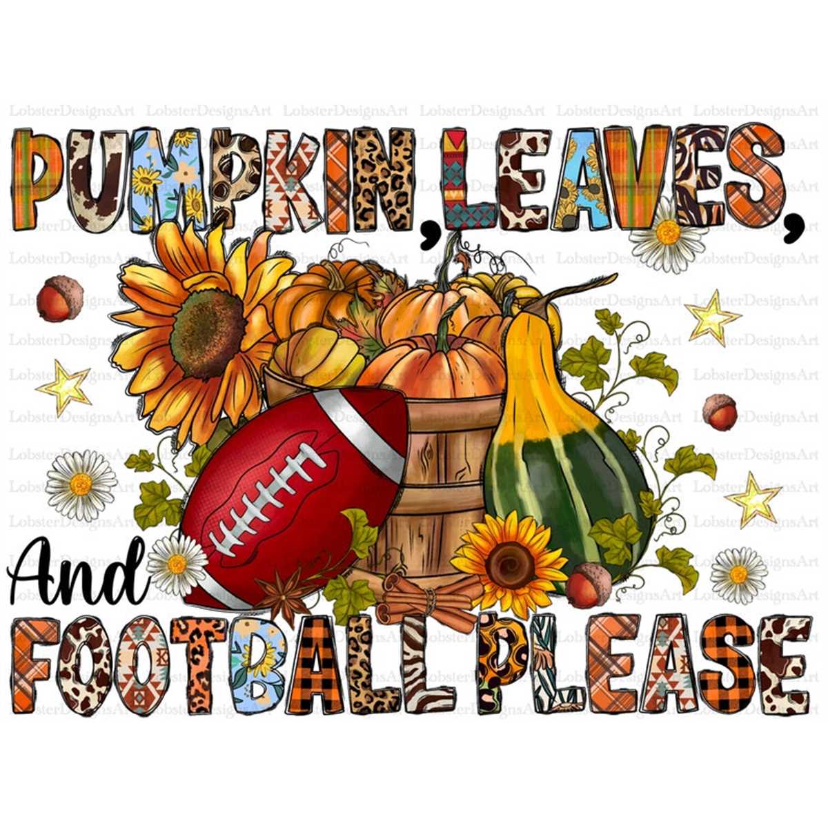Pumpkins Leaves and Football Please PNG, Pumpkin, Fall Vibes | Inspire ...