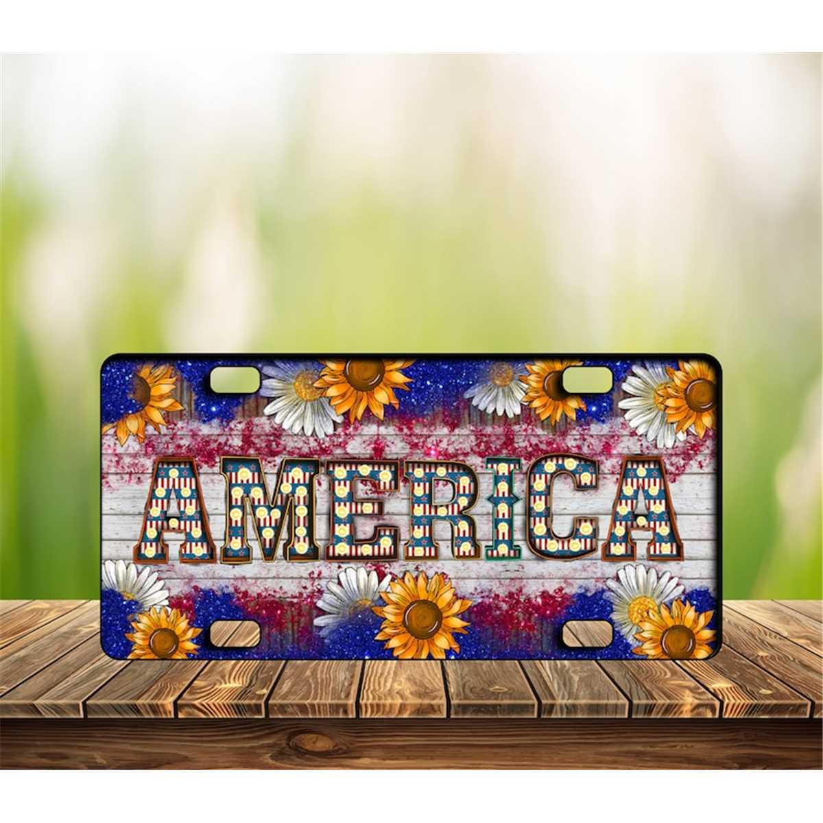 American License Plate Sublimation Design,USA Flag License P | Inspire ...