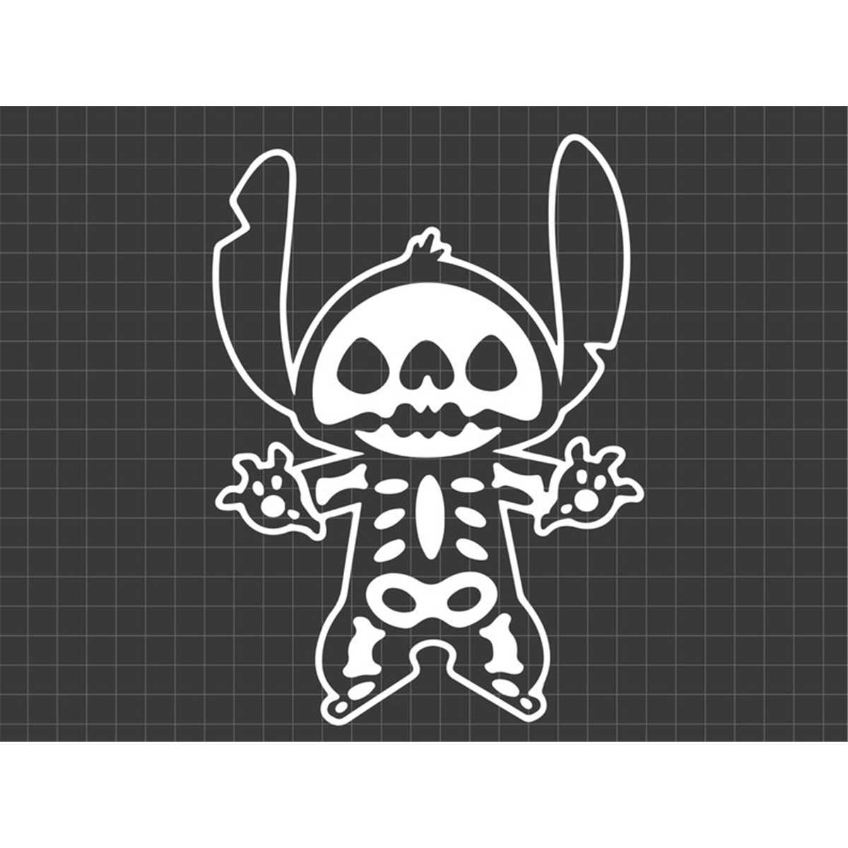 Stitch Skeleton Svg, Halloween Skeleton Costume Svg, Trick O - Inspire ...