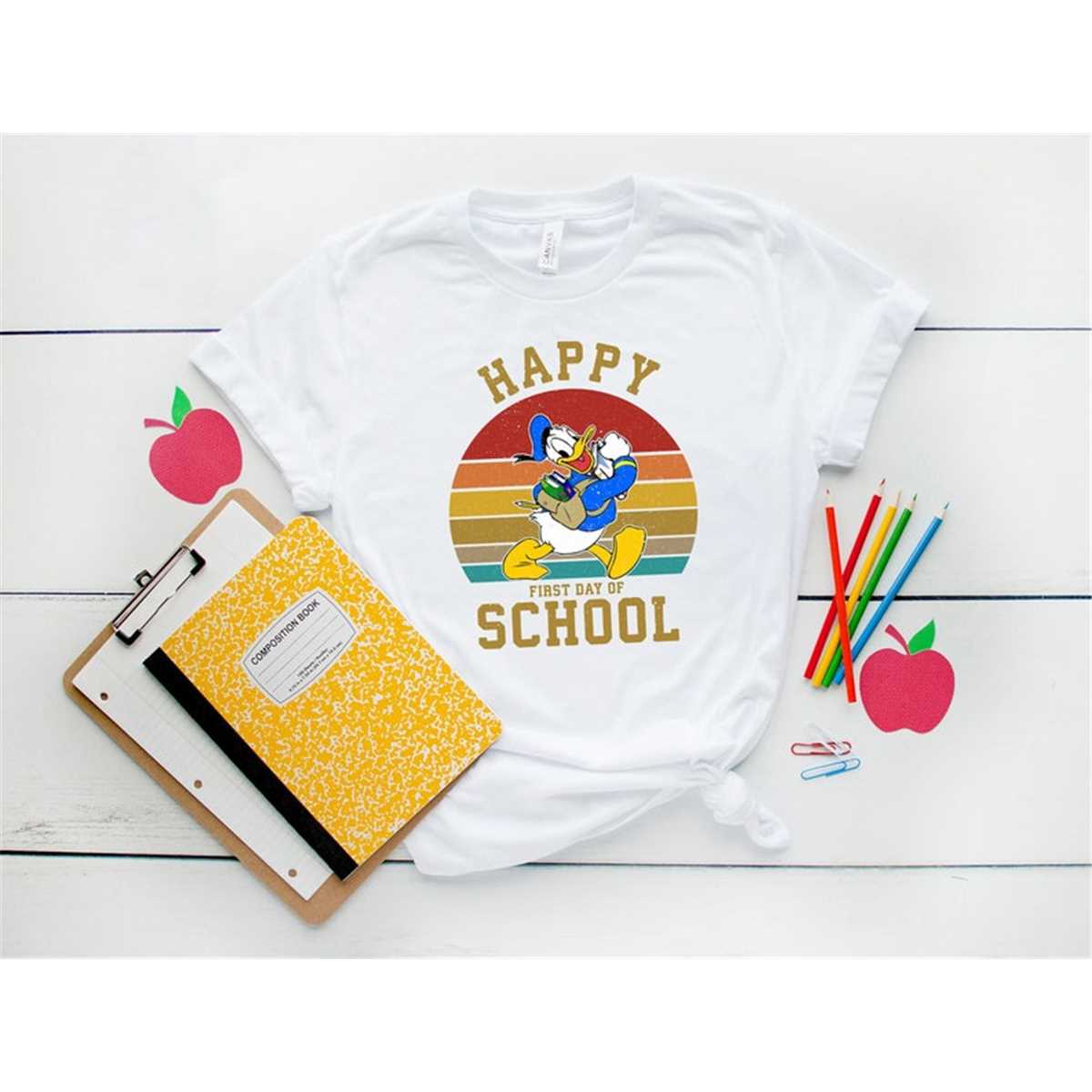 First Day of School Donald Duck Shirt, Happy First Day of Sc | Inspire ...