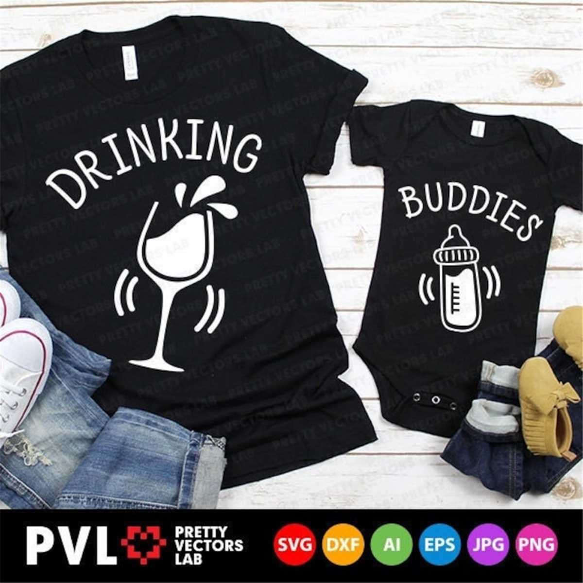 Drinking Buddies Svg, Mommy and Me Svg, Funny Wine Lover Cut | Inspire ...