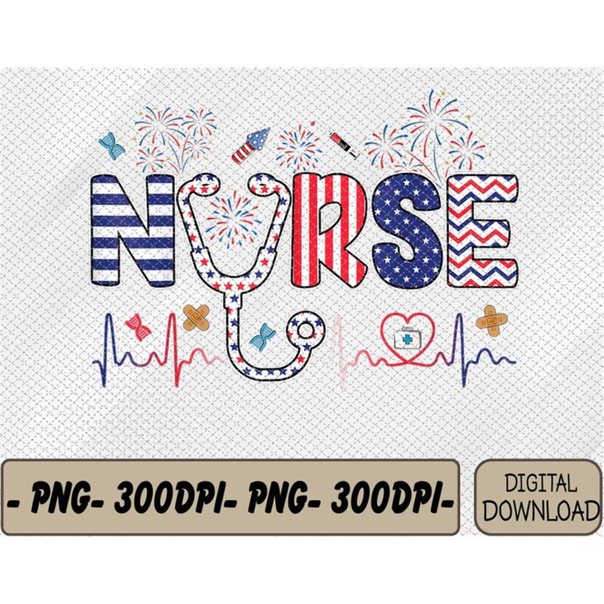 4th Of July Nursing For Women Stethoscope Nurse Graduation P | Inspire ...
