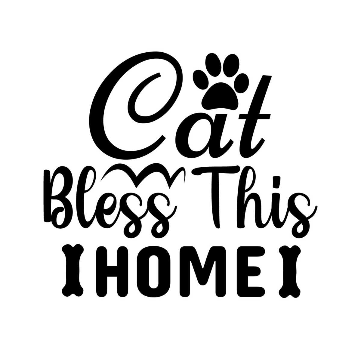 Cat bless this home svg, Pet Svg, Cat Svg, Cat lover Svg, Cu | Inspire ...