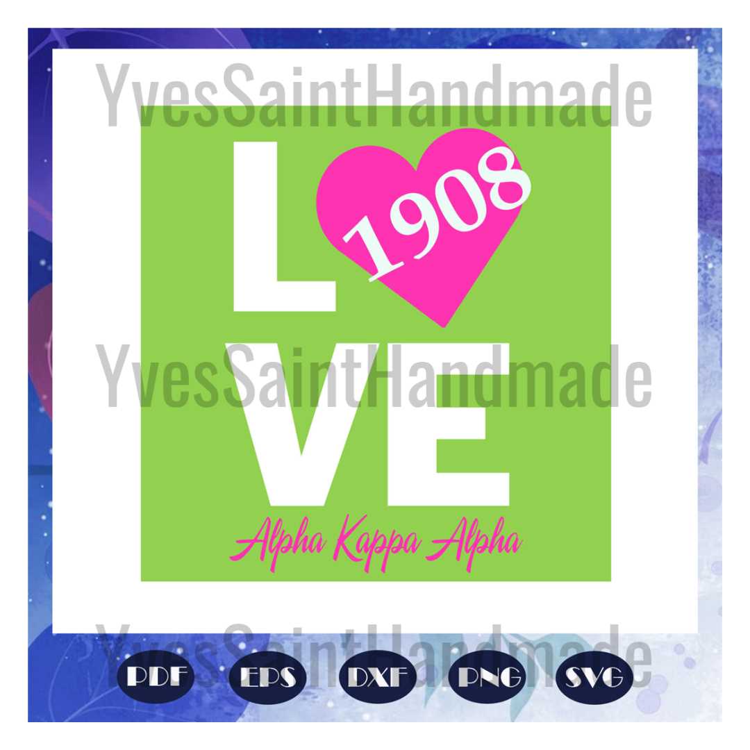 Love 1908, aka sorority gift, aka sorority svg, Aka svg, aka | Inspire ...