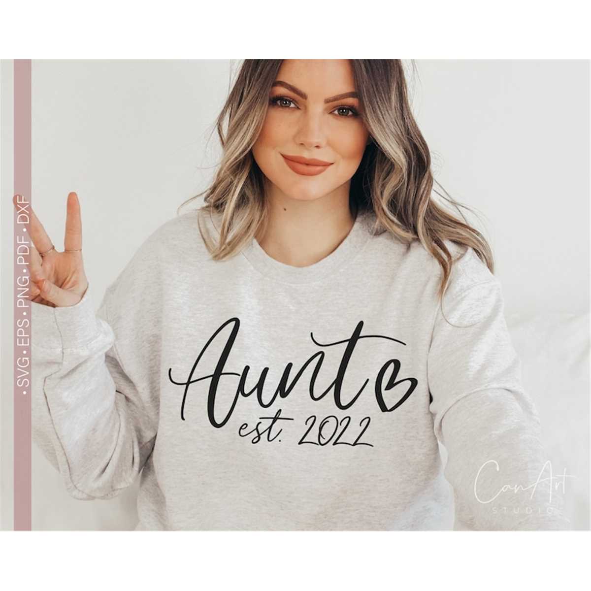 Aunt Svg, Aunt Est 2022 Svg Files for Cricut Silhouette Cut, - Inspire ...