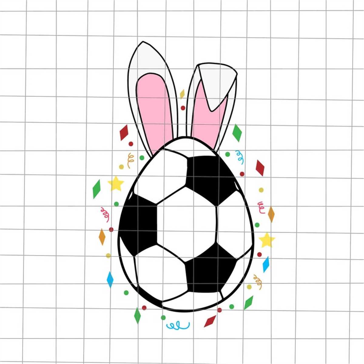 Easter Soccer Ball Egg Svg, Rabbit Soccer Ball Easter Day Sv | Inspire ...