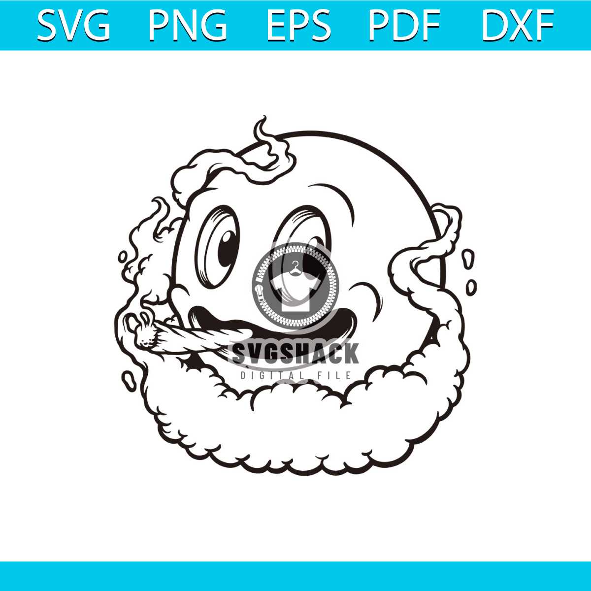 Funny Pac Man Smoking Svg, Cannabis Svg, Pac Man Icons Svg - Inspire Uplift