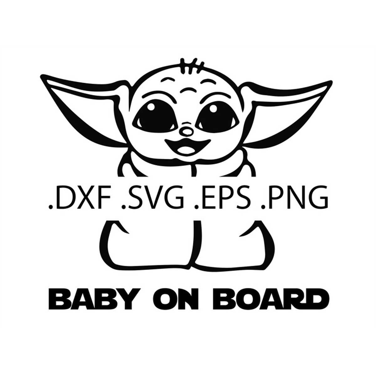 Baby on Board - Baby Yoda - Digital Download, Instant Downlo | Inspire ...