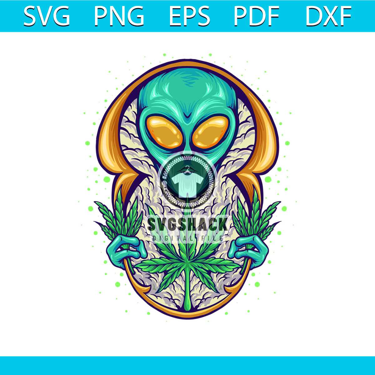 Alien Weed Plant Cannabis Galaxy Svg, Cannabis Svg, Alien We | Inspire ...