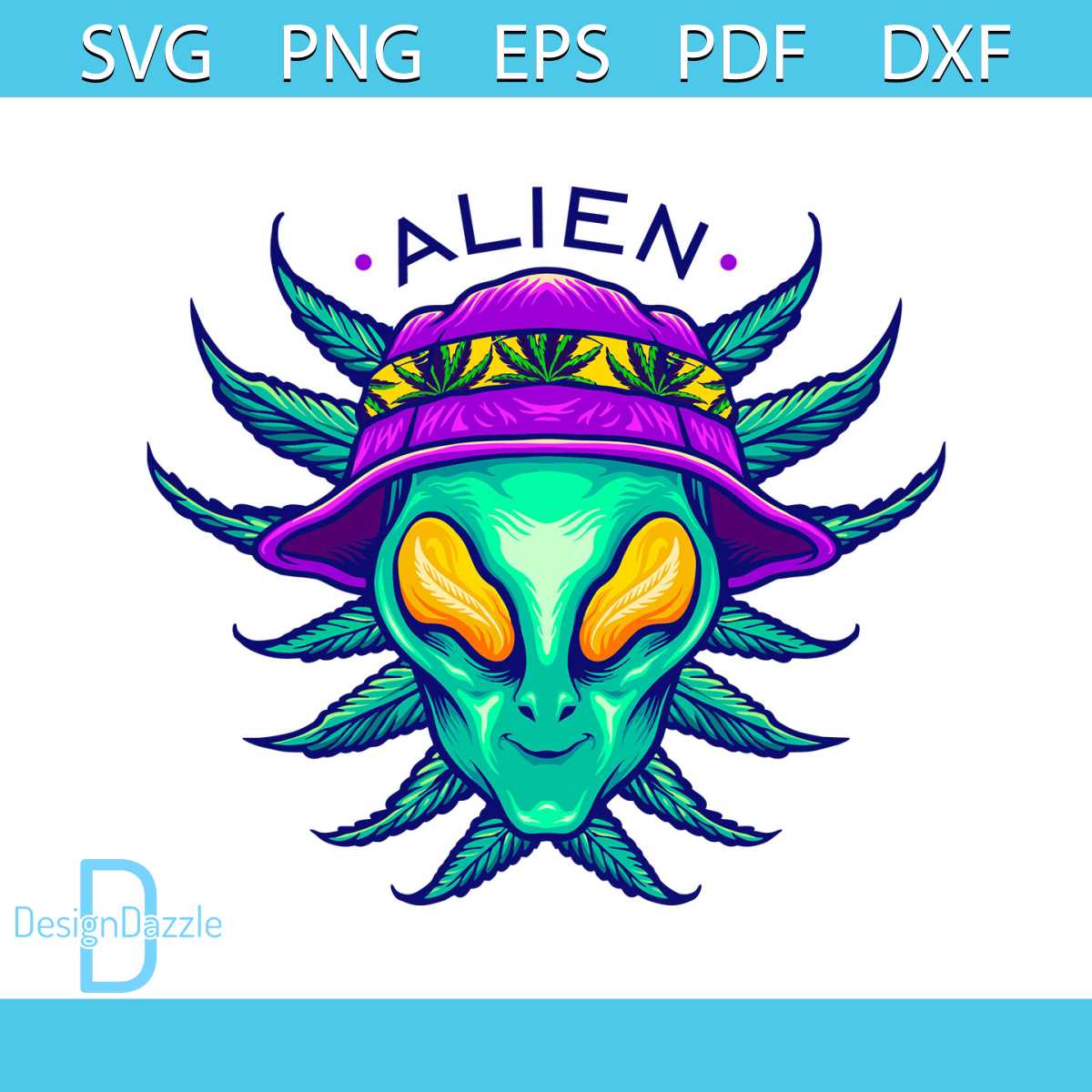 Alien Summer Weed Cannabis Mascot Svg, Cannabis Svg, Alien S | Inspire ...