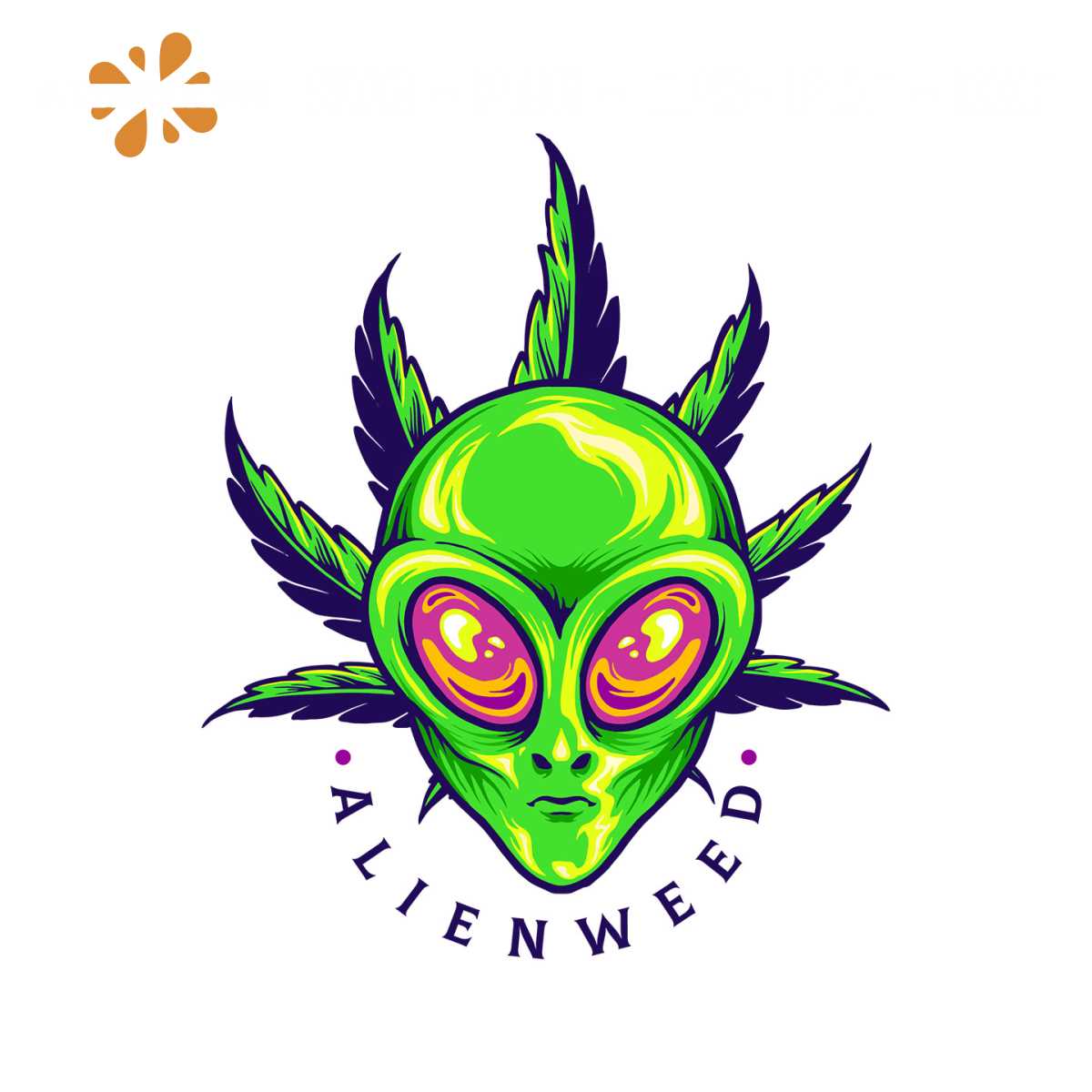 Alien Weed Cannabis Leaf Cartoon Svg, Cannabis Svg, Alien We - Inspire ...