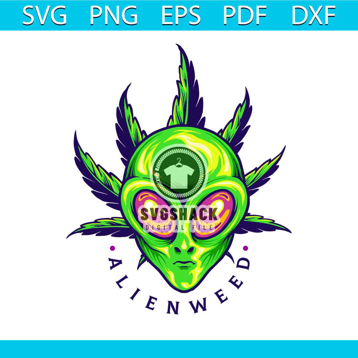 Alien Weed Cannabis Leaf Cartoon Svg, Cannabis Svg, Alien We | Inspire ...
