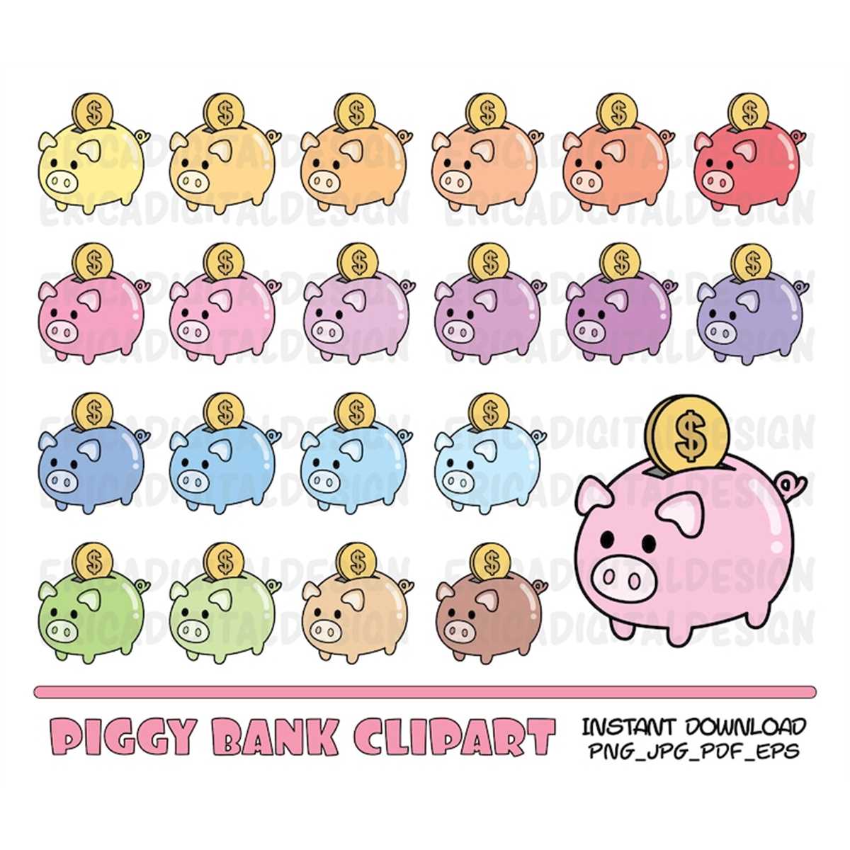 Piggy Bank clipart Saving money clip art Financial clip art | Inspire ...