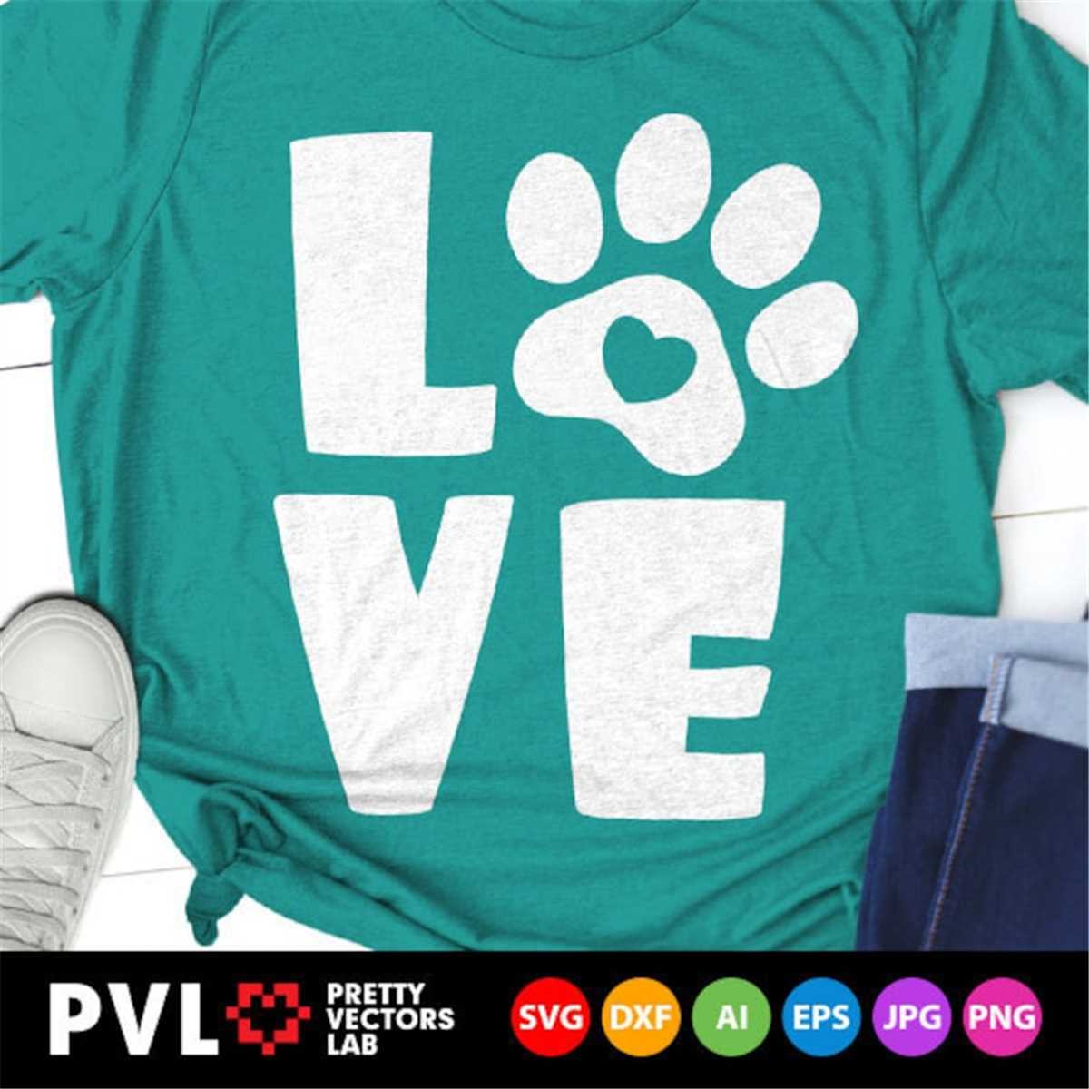 Love Paw Print Svg, Dog Love Svg, Dog Mom Svg, Pets Lovers S | Inspire ...